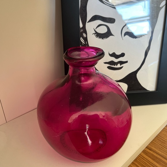 Accents | Magenta Glass Vase | Poshmark